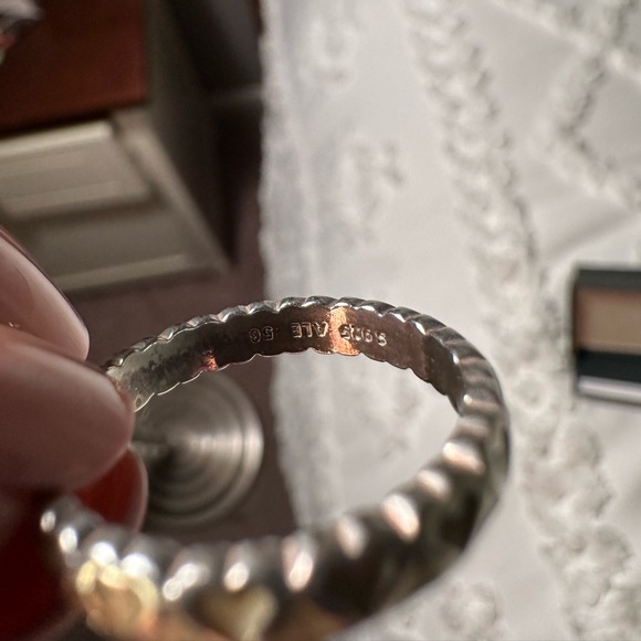 Jewelry | Pandora Enamel And Silver Heart Ring | Poshmark